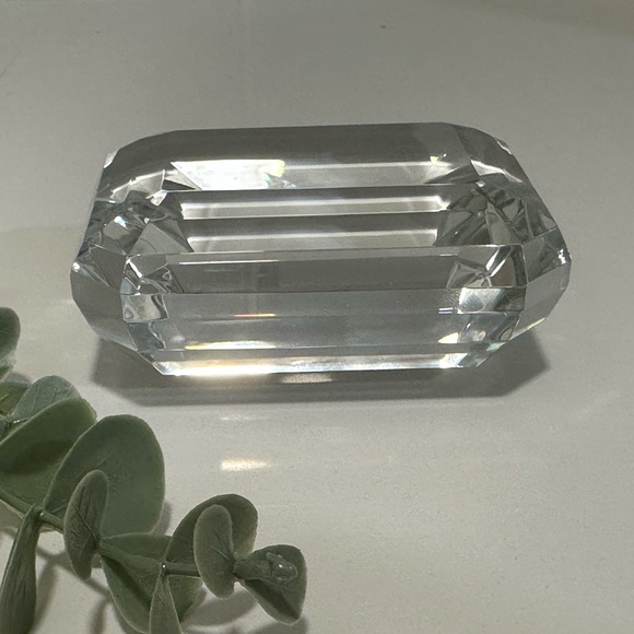 Tiffany & Co. | Accents | Tiffany Co Emerald Cut Paperweight Clear ...